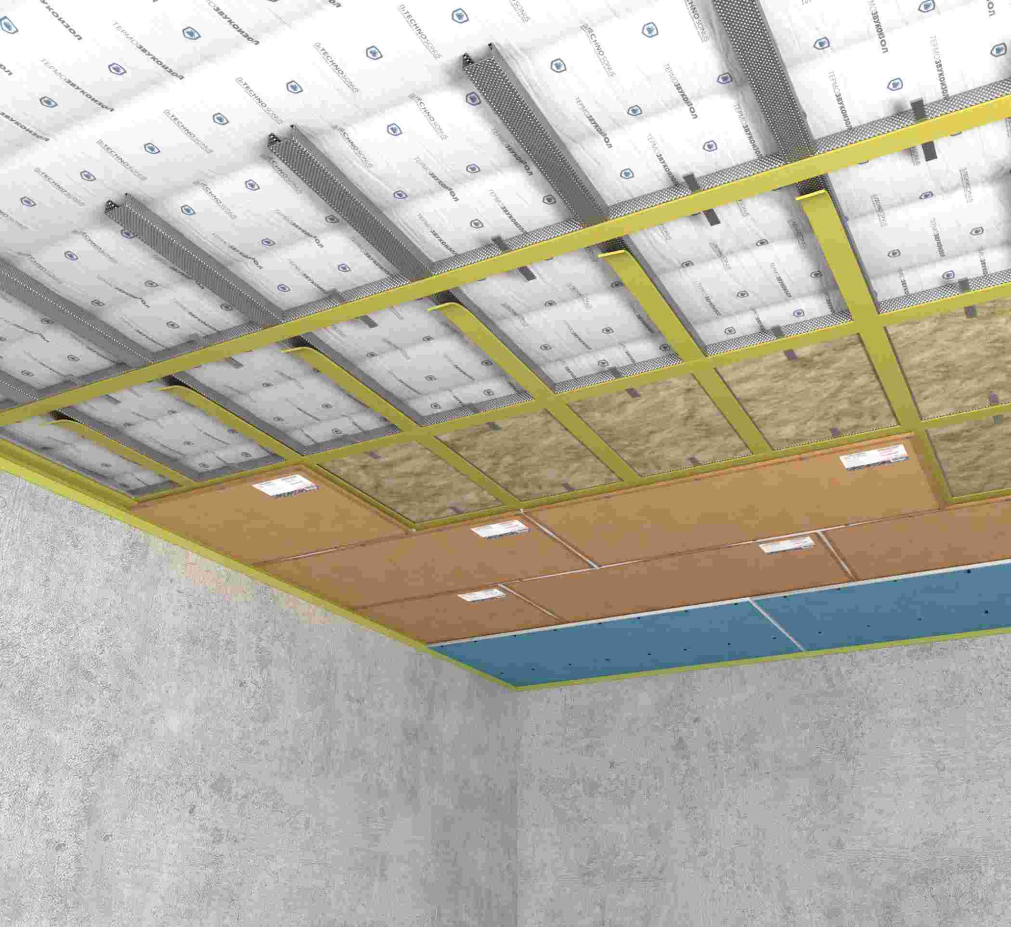 Insulated Ceiling Systems 100mm Thick Ceiling Insulation Pads Judge