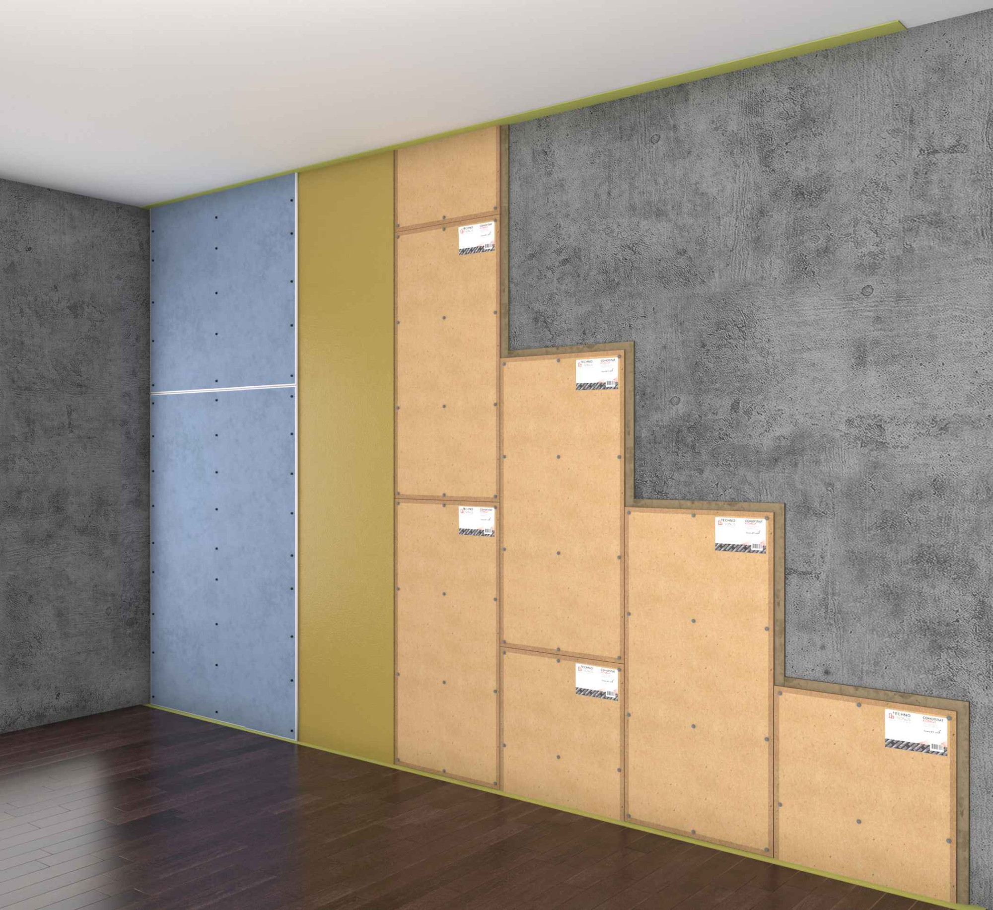 Slim Premium Wall Sound Insulation Frameless System