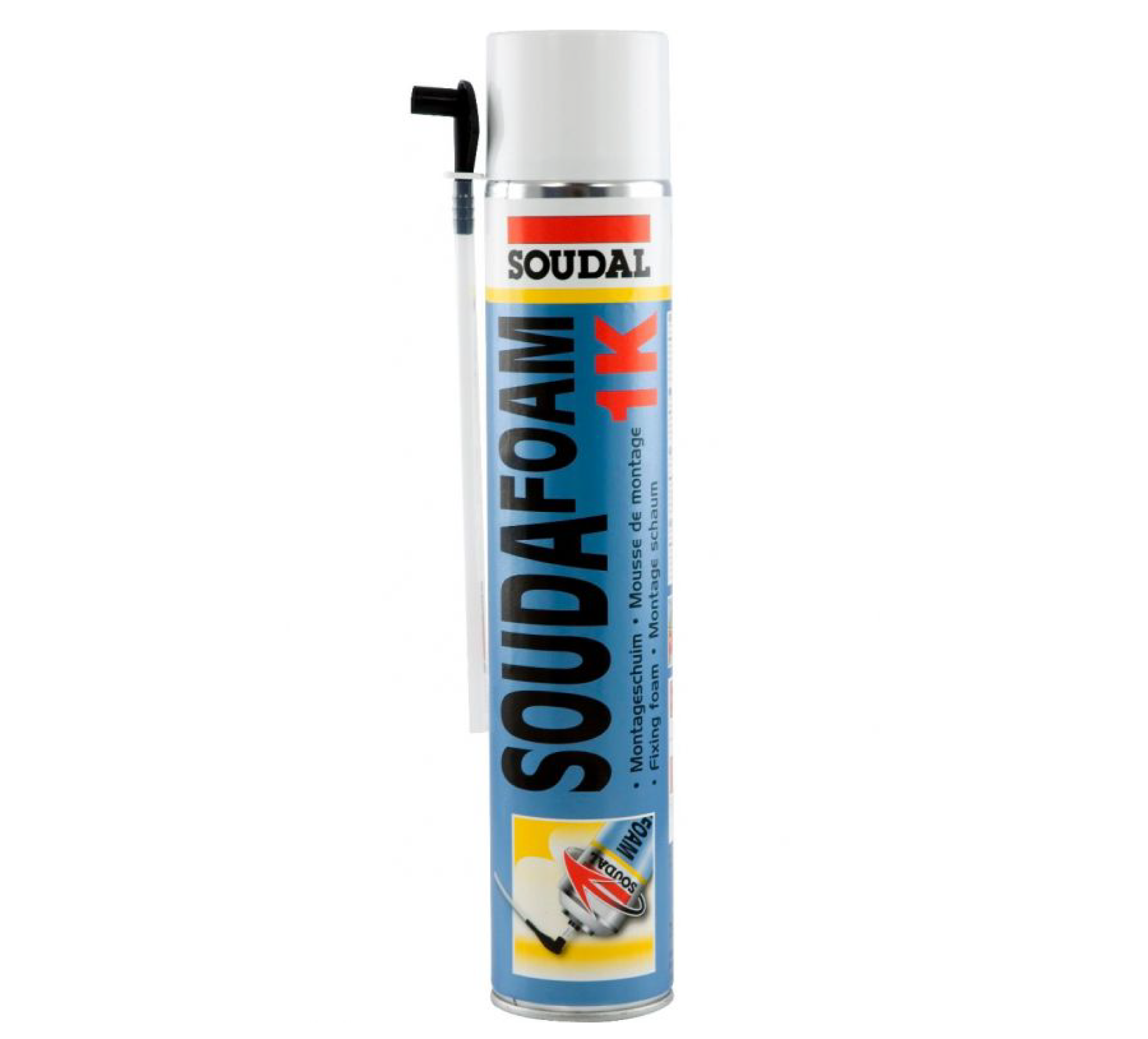 Mounting foam with polyurethane tube (manual)-Sodafoam 1K/Yellow/650/12/80
