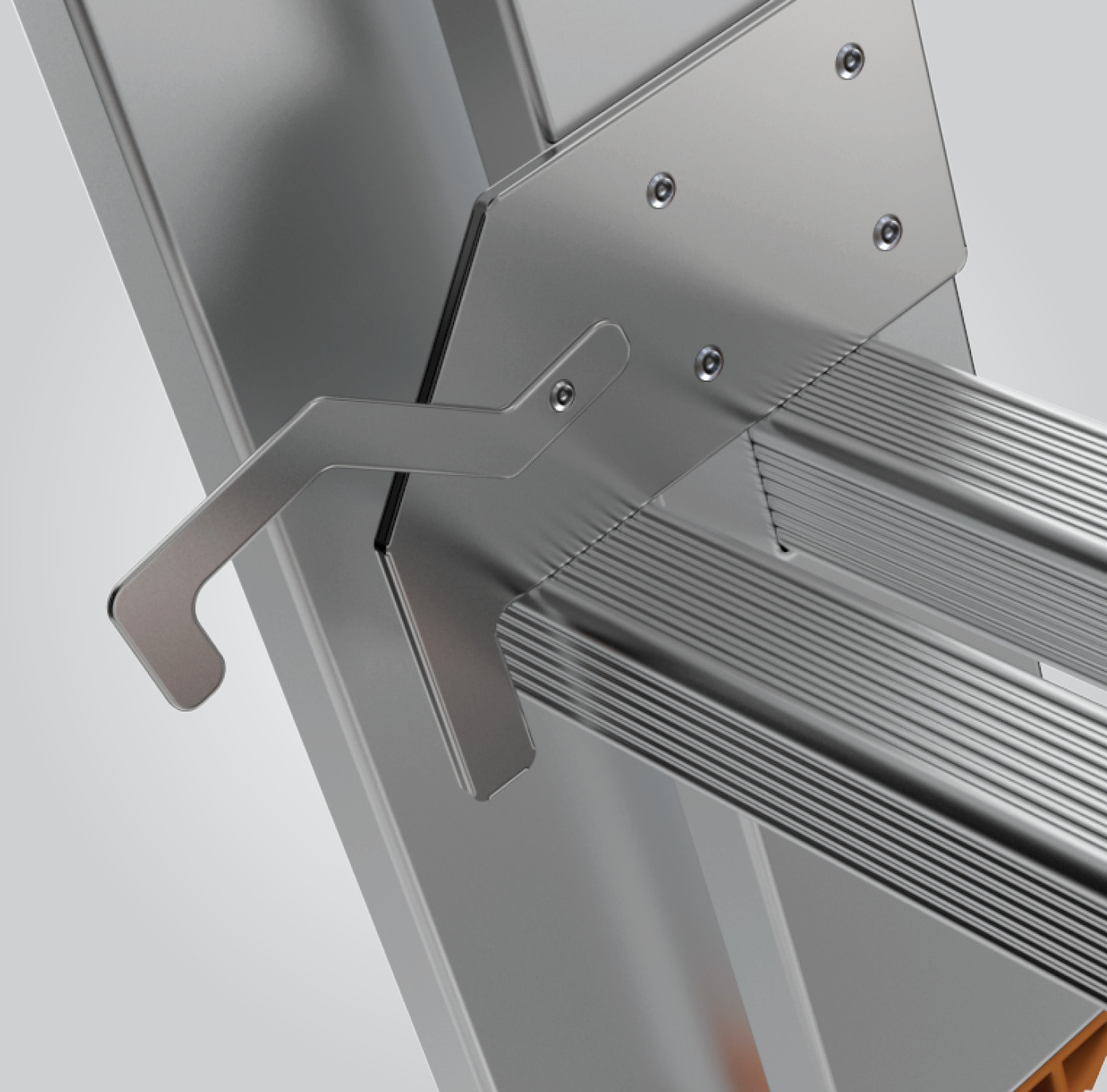 Aluminum three-section ladder-ladder 3x7 steps (Type A) (7307-A)